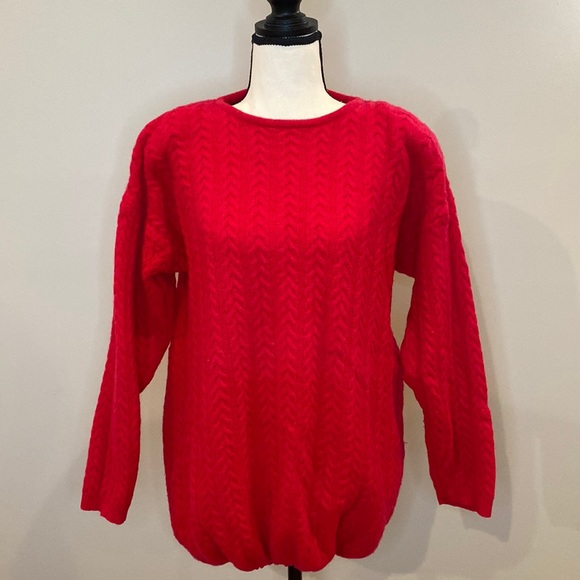 Sweaters | Vintage Womens Crewneck Tunic 8s Style Wool Angora Holiday ...